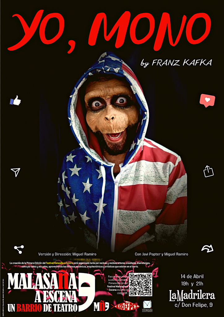"Yo, mono" en La Madrilera - Viernes 14 de abril a las 19 y 21h - Guía ...
